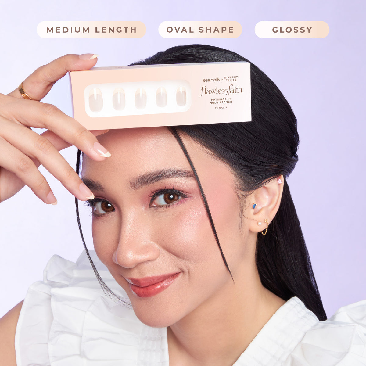 Eze Nails x Stefany Talita - Patience in Nude French Spot On Manicure